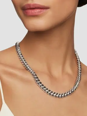 David Yurman Sculpted Cable Necklace In Sterling 8.5mm - Silver