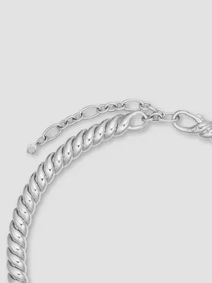 David Yurman Sculpted Cable Necklace In Sterling 8.5mm - Silver