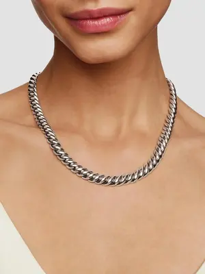 David Yurman Sculpted Cable Necklace In Sterling 8.5mm - Silver