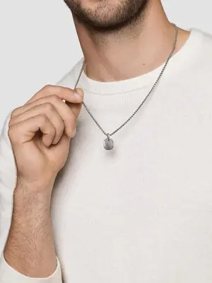 David Yurman Roman Amulet In Platinum, 15mm