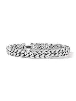 David Yurman Men's Curb Chain Bracelet In Platinum, 8MM - Silver  - Silver