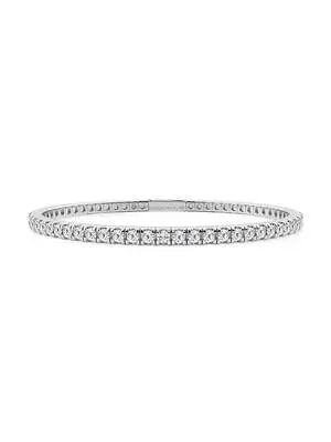 Saks Fifth Avenue Collection 14k White Gold & Round Lab-grown Diamond Flexible Tennis Bangle/1.00-10.00 Tcw - 2 Tcw