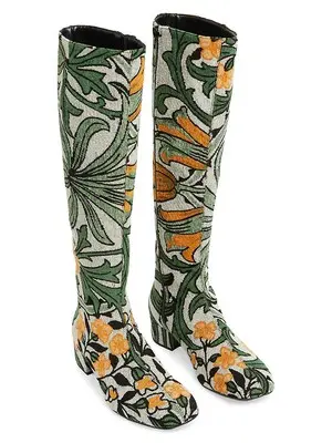 La DoubleJ Edie Boots - Jacquard Delta Ivory