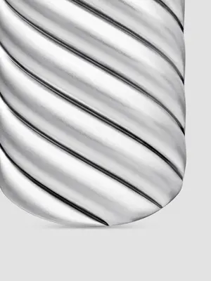 David Yurman Sculpted Cable Tag In Sterling 27mm