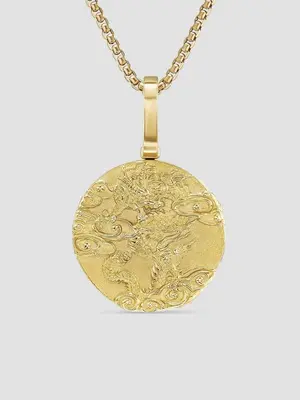 David Yurman Dragon Amulet In 18k Yellow - Gold