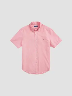 Polo Ralph Lauren Classic Oxford Short-sleeve Sport Shirt - Sunrise Red