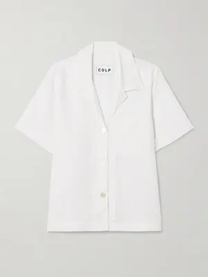 CDLP Lyocell Pajama Shirt - White