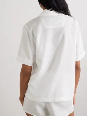 CDLP Lyocell Pajama Shirt - White