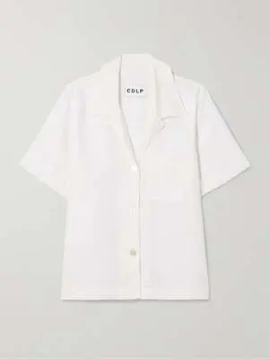 CDLP Lyocell Pajama Shirt - White