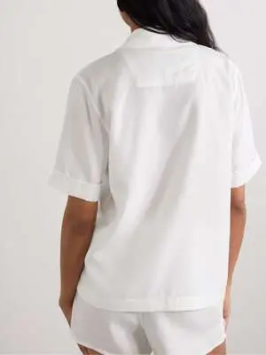 CDLP Lyocell Pajama Shirt - White