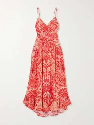 Farm Rio Jaipur Ruched Printed Maxi Dress