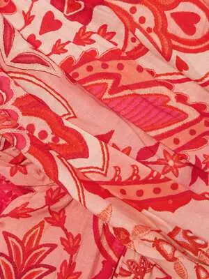 Farm Rio Jaipur Ruched Printed Maxi Dress