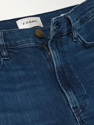 FRAME Le High Cropped Slim-leg Jeans - Blue
