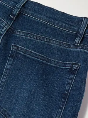 FRAME Le High Cropped Slim-leg Jeans - Blue