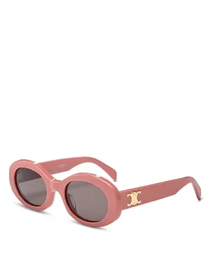 Celine Celine Triomphe Oval Sunglasses, 52mm Pink/gray Solid
