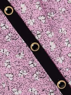 Alessandra Rich Clover Floral-print Silk Mini Dress