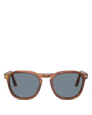 Persol Square Sunglasses, 54mm - Brown/blue Solid