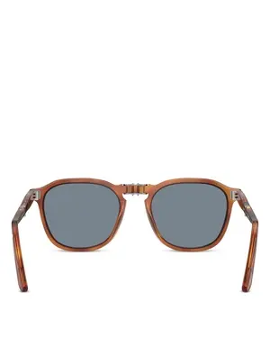 Persol Square Sunglasses, 54mm - Brown/blue Solid
