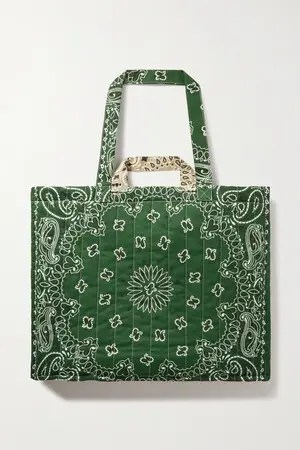 CALL IT BY YOUR NAME Maxi Cabas Reversible Paisley-print Tote