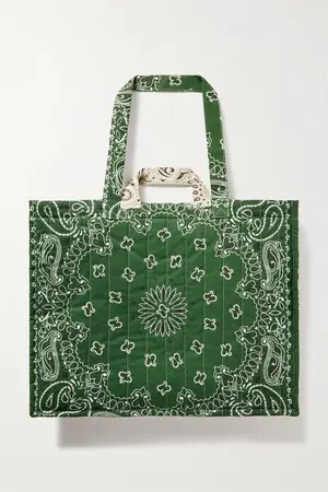 CALL IT BY YOUR NAME Maxi Cabas Reversible Paisley-print Tote