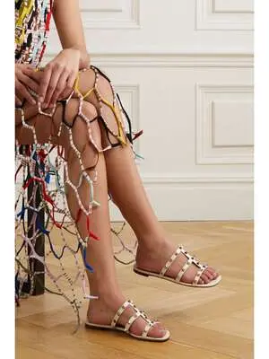 Valentino Garavani The Rockstud Leather Sandals