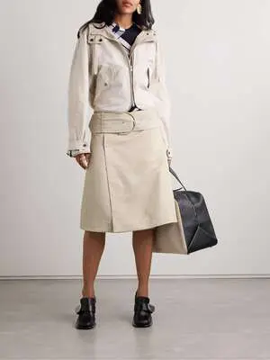 Burberry Belted Twill Skirt