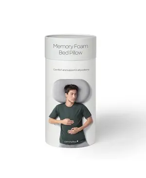 OSTRICHPILLOW Memory Foam Bed Pillow - Light Grey