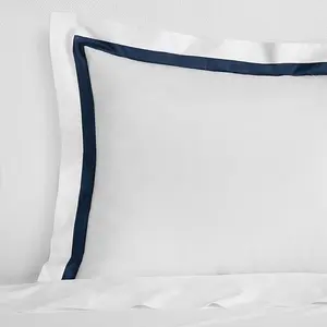 SFERRA Estate Sham, Boudoir - White/navy