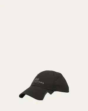 Balenciaga Reflective Activewear Logo Baseball Cap - Blk/Gryshd