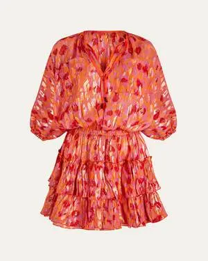Vilebrequin Abstract Leopard Printed Mini Dress - Abricot