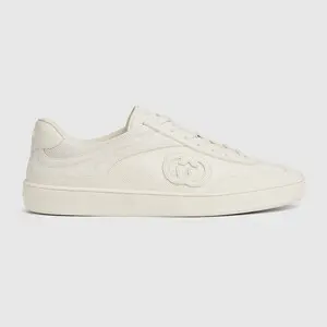 Gucci S G75 Suede Sneakers - White