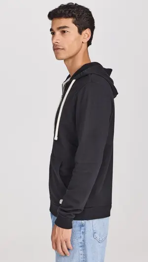 Marine Layer Afternoon Full Zip Hoodie - Black