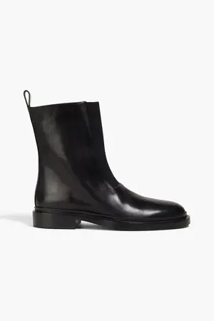 JIL SANDER Leather Chelsea Boots - Black
