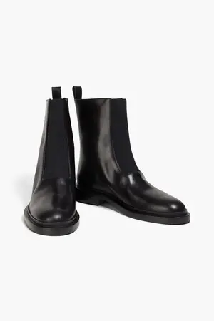 JIL SANDER Leather Chelsea Boots - Black