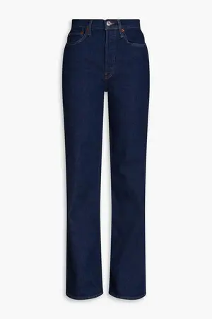 RE/DONE 70s High-rise Wide-leg Jeans - Dark Denim