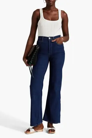 RE/DONE 70s High-rise Wide-leg Jeans - Dark Denim