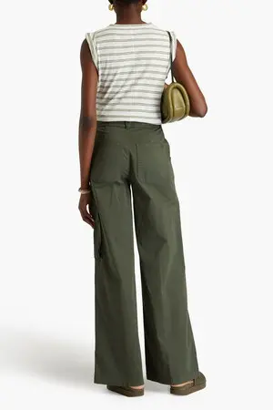 Veronica Beard Belissa Cotton-blend Twill Cargo Pants - Army Green