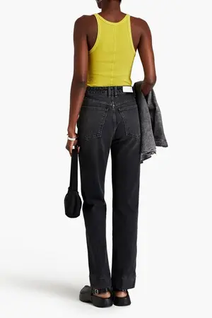 RE/DONE High-rise Straight-leg Jeans - Black