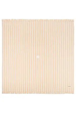BUSINESS & PLEASURE Beach Blanket In Tan - Monaco Natural Stripe