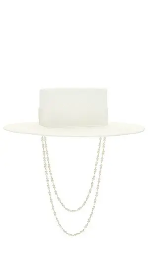 Ruslan Baginskiy Double Chain Strap Boater Hat