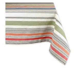 DESIGN IMPORTS Warm Stripe Tablecloth 60x104 - One-color