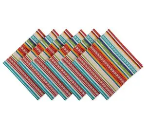 DESIGN IMPORTS Set/6 Baja Stripe Napkins - One-color
