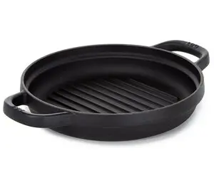 BERGHOFF 10.25' Graphite Enamel Cast Iron Round Grill Pan - One-color