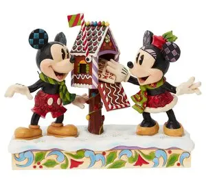JIM SHORE Disney Traditions Mickey And Minnie Letters Fig Urine - One-color