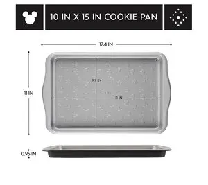 FARBERWARE Disney Bake With Mickey 10x15in Nons Tick Cookie Pan