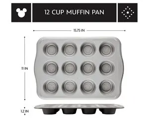 FARBERWARE Disney Bake With Mickey 12-cup Nonst Ick Muffin Pan