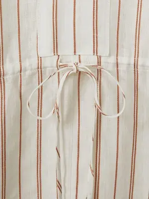 REISS Romy Linen-cotton Striped Kaftan