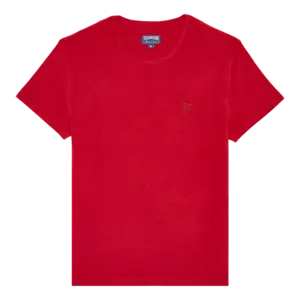 Vilebrequin Terry Tshirt Solid Tee Shirt Tiramisu Red
