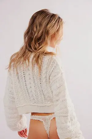 Free People Gia Lace Thong