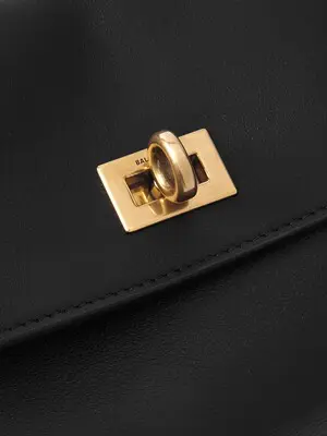 Balenciaga Rodeo Leather Shoulder Bag - Black